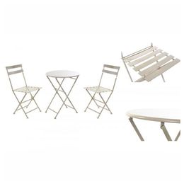 DKD Home Decor Garten-Essgruppe Tisch-Set mit 2 Stühlen DKD Home Decor Metall 47 x 41 x 80 cm 60 x 60
