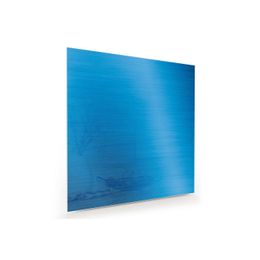 Primedeco Glasbild Wandbild Quadratisch Metallbeschaffenheit farbig mit Aufhängung