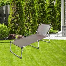 Haushalt-International Haushalt International Gartenliege Dreibeinliege/Sonnenliege XXL taupe Maße ca. 207x69