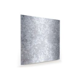 Primedeco Glasbild Wandbild Quadratisch Metallmuster mit Aufhängung