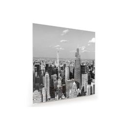 Primedeco Glasbild Wandbild Quadratisch NYC Skyline