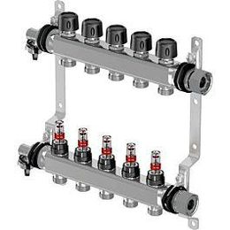 Uponor Vario S Heizkreisverteiler 1086544 Edelstahl, FM 8 x 3/4 Eurokonus, als Komplettverteiler