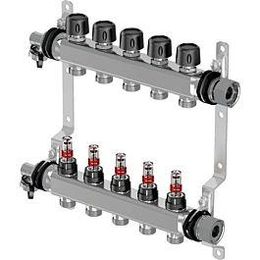 Uponor Vario S Heizkreisverteiler 1086545 Edelstahl, FM 9 x 3/4 Eurokonus, als Komplettverteiler