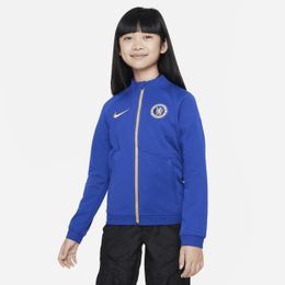 Nike FC Chelsea Academy Pro Strick-Fußballjacke für ältere Kinder - Blau