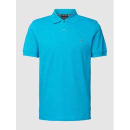 Christian Berg Slim Fit Poloshirt im unifarbenen Design