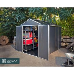 Canopia Rubicon Polycarbonat Gerätehaus 229X185X217 cm Dunkelgrau