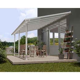 Canopia Olympia Alu Terrassenüberdachung Polycarbonat 3X6.2 m Weiß