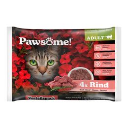 Pawsome Adult Rind Vorteilspack 4x85g
