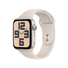Apple Watch SE (2023) GPS 44 mm Smartwatch Aluminium Fluorelastomer, 150-200 mm, Polarstern