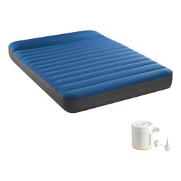 Intex 64012 - Luftbett - Full Dura-Beam Truaire inkl. USB-Luftpumpe (blau, 137x191x22cm) Luftmatratze Campingbett