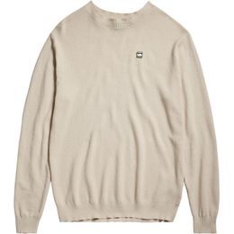 G-Star Raw Sweatshirt, Baumwolle, Rippbündchen, für Herren, beige, M