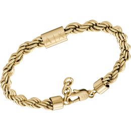 Armani Exchange Herren Armband, Edelstahl, gold