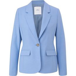 s.Oliver BLACK LABEL Blazer, Reverskragen, Pattentaschen, für Damen, blau, 38