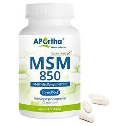 APOrtha® OptiMSMTM 850 mg MSM - vegane Kapseln 120 St