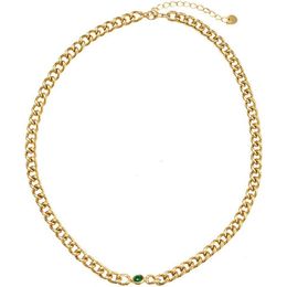 Firetti Collier Schmuck Geschenk Halsschmuck Halskette, Made in Germany - mit Zirkonia (synth), gelb|goldfarben|grün