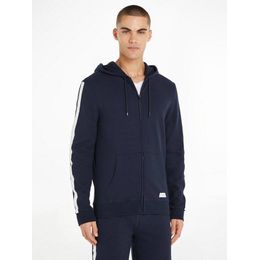 Tommy Hilfiger Underwear Hoodie HWK FZ HOODIE mit Markenlabel an den Ärmeln, blau