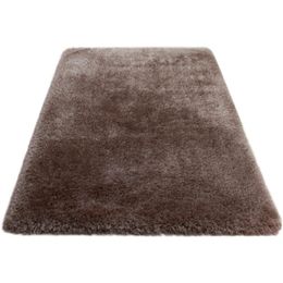 Hochflor-Teppich Lasse, Mikrofaser Teppich, LEONIQUE, rechteckig, Höhe: 76 mm, Shaggy-Look, meliertes Garn, Wohnzimmer, Schlafzimmer, Kinderzimmer, beige