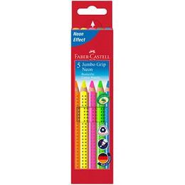 Faber-Castell Jumbo Grip Neon Buntstifte farbsortiert, 5 St.