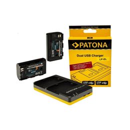 Patona ARLI Set: 2x Akku für Canon LP-EL + Dual Schnell-Ladegerät Kamera-Ladegerät (700
