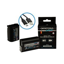 Patona 2x Akku für Panasonic DMW-BLK22 mit USB-C Input Kamera-Akku Ersatzakku Akku 2400 mAh (7
