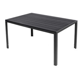 Trendmöbel24 Gartentisch Gartentisch Comfort 180 x 90 cm mit Nonwood Platte Gestell Aluminium