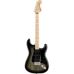 Squier E-Gitarre Fender Squier Affinity Stratocaster FMT MN HSS Black Burst