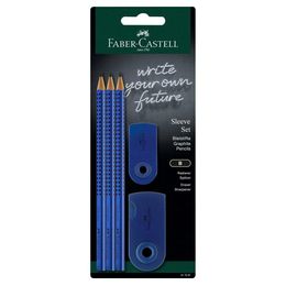 Faber-Castell Anspitzer GRIP 2001 Bleistift-Set B blau 1 Set