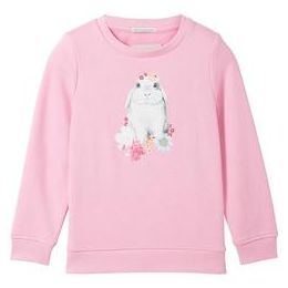 Tom Tailor Mädchen Sweatshirt mit Bio-Baumwolle, rosa, Fotoprint, Gr. 92/98