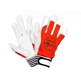 Level Leder-Arbeitshandschuhe eder Montagehandschuhe Klettverschluss Arbeitshandschuhe Orange 9