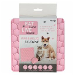 EAT SLOW LIVE LONGER Napf Lick Mat Honeycomb Rosa