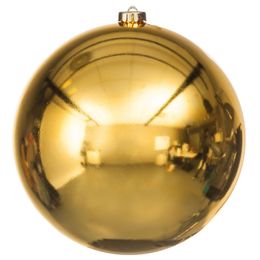 buttinette Weihnachtskugel aus Kunststoff, gold, 20 cm Ø