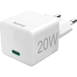 Hama USB-C, PD/QC Schnellladegerät Universal 20 Watt, Weiß