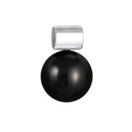 NENALINA Anhänger Basic synthetische Perle 925 Silber (Farbe: Schwarz)