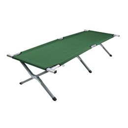 Vcm Feldbett Campingbett Aluminium Gartenliege Liege Sonnenliege Liegestuhl faltbar klappbar Länge 210cm Tosali L (Farbe: Grün)