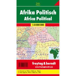 Freytag & Berndt Poster Afrika Politisch, ohne Metallstäbe. Africa Political, Karte (im Sinne von Landkarte)