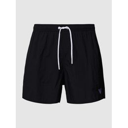 Emporio Armani Regular Fit Badehose mit Logo-Stitching