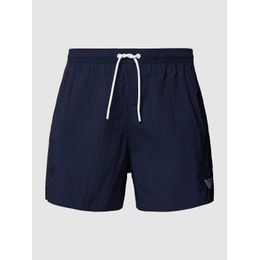 Emporio Armani Regular Fit Badehose mit Logo-Stitching