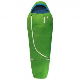 Grüezi Bag Grüezi Bag - Biopod Wolle Kids World Traveller - Kinderschlafsack Gr bis 170 cm Körpergröße - 140-190 x 65 x 45 cm Grün