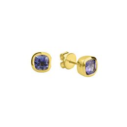 Vivance Paar Ohrstecker »585/- Gelbgold glanz Tansanit« gelb + blau one-size Edle Ohrstecker aus 585/- Gelbgold