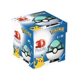 Ravensburger 3D Puzzle-Ball Pokémon Netzball Teile: 54 Altersangabe: ab 6 Jahren