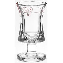 Van Well Schnapsglas Rittmeister Rotring, Glas, 0,2 L, geeicht, Spülmaschinengeeignet, Gastronomiequalität, 12-tlg., weiß
