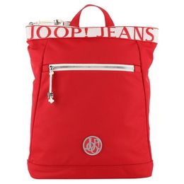 JOOP! Joop Jeans Cityrucksack lietissimo elva backpack lvz, mit Logo Schriftzug auf den Trageriemen, rot