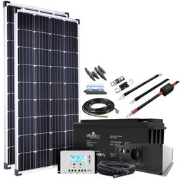 offgridtec Solaranlage Autark XL-Master, 150 W, Monokristallin, (Set), schwarz