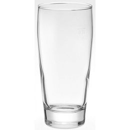 Van Well Bierglas Willybecher, Glas, 0,2 L, geeicht, spülmaschinenfest, Gastronomiequalität, 12-tlg., weiß