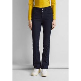 Street One Bootcut-Jeans in dunkelblauer Waschung, blau