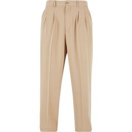 Urban Classics Stoffhose Urban Classics Herren Wide Fit Pants (1-tlg), beige