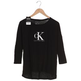 Calvin Klein Jeans Damen Langarmshirt, schwarz, Gr. 38