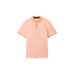 Tom Tailor Herren Basic Poloshirt, orange, Uni, Gr. XL
