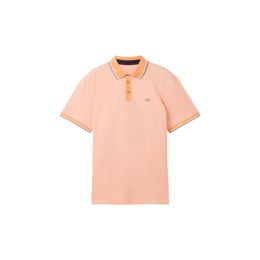 Tom Tailor Herren Basic Poloshirt, orange, Uni, Gr. XXL