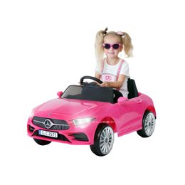 Actionbikes Motors Kinder-Elektroauto Mercedes-Benz CLS 350 Coupé, lizenziert, 2 x 20 Watt Motoren, LED-Scheinwerfer (Pink)